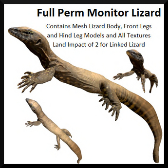 Second Life Marketplace - Full Perm Monitor Lizard